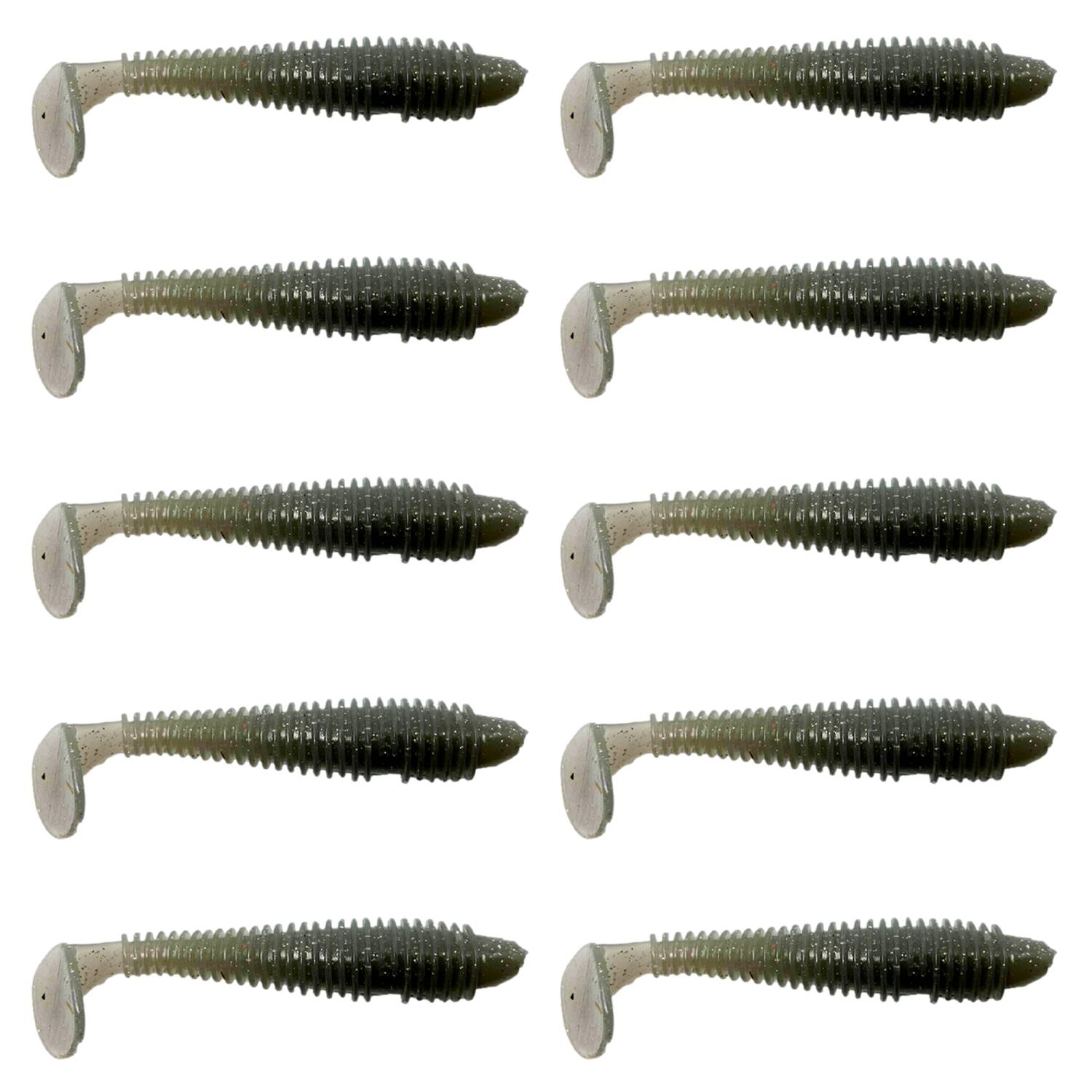 Kanalgratis Monkey Rib - Gummifisch 9cm - Ash - 6g - 10 Stück