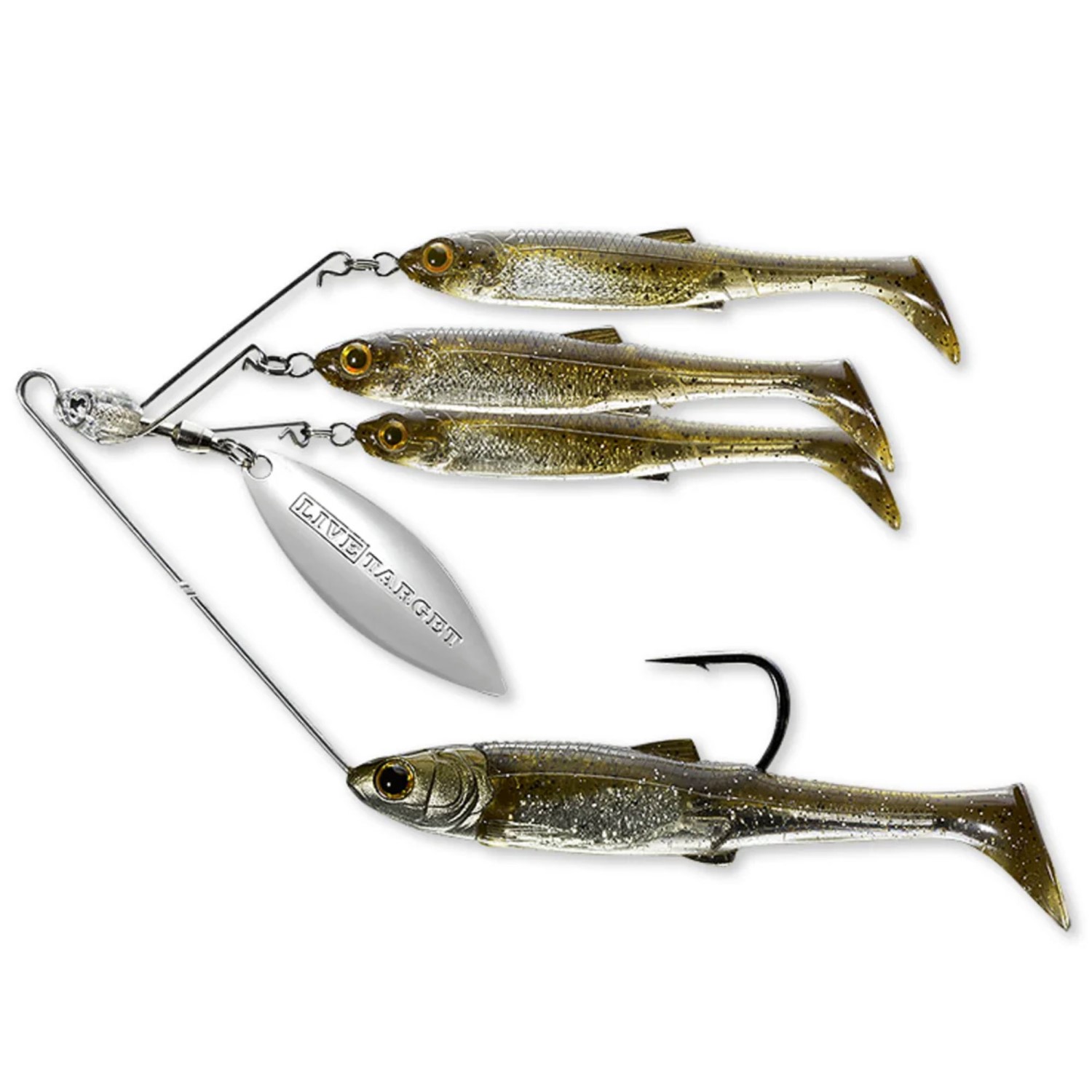 Live Target Baitball Spinner Rig - Spinnerbait L - 14g - Green Pumpkin ...
