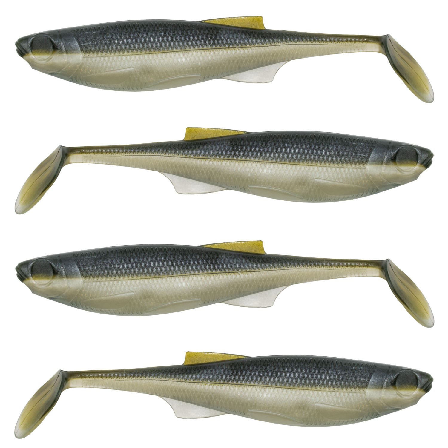Senshu Real Minnow Shad 4 Stück - 9cm - 8g - Hazel