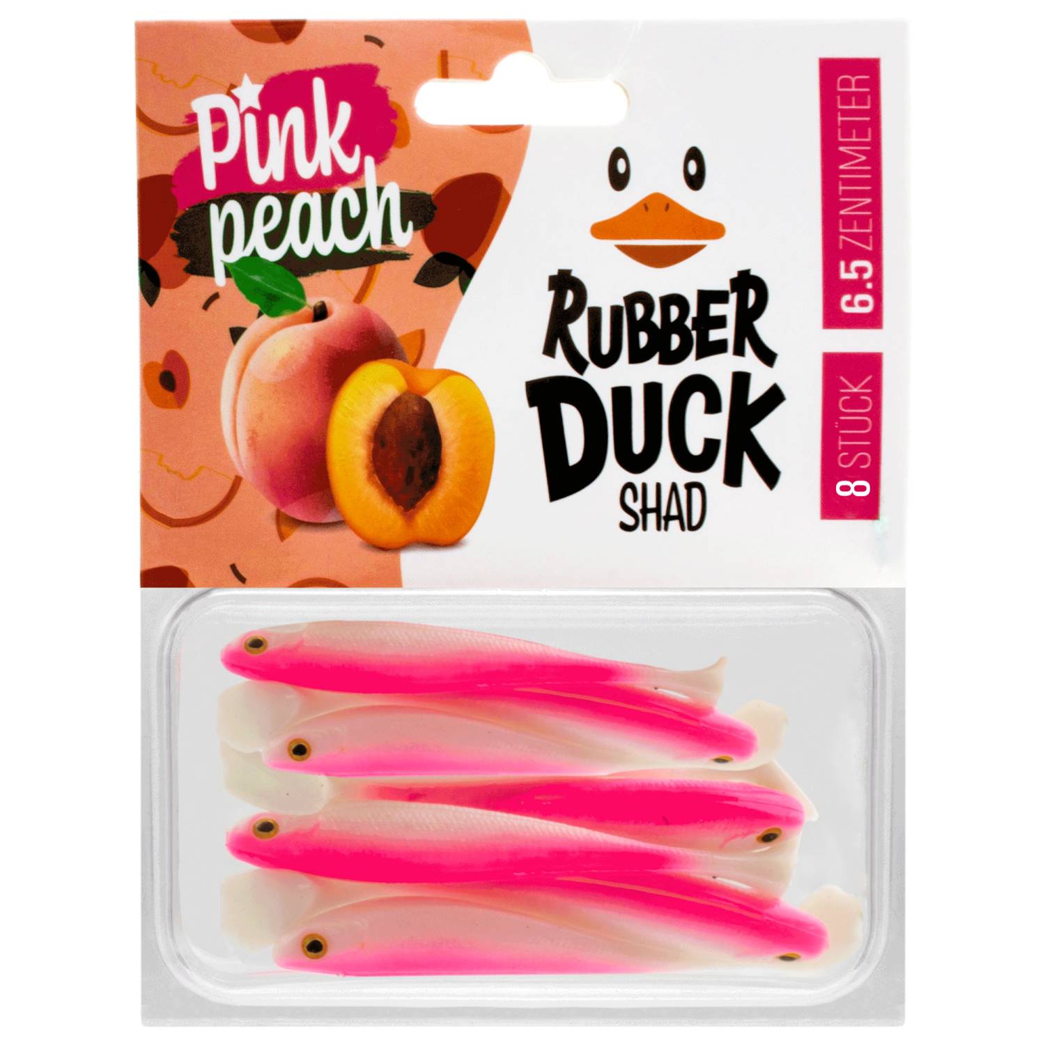RD Rubber Duck Shad - Gummifisch 6.5cm - Pink Peach - 1.6g - 8 Stück