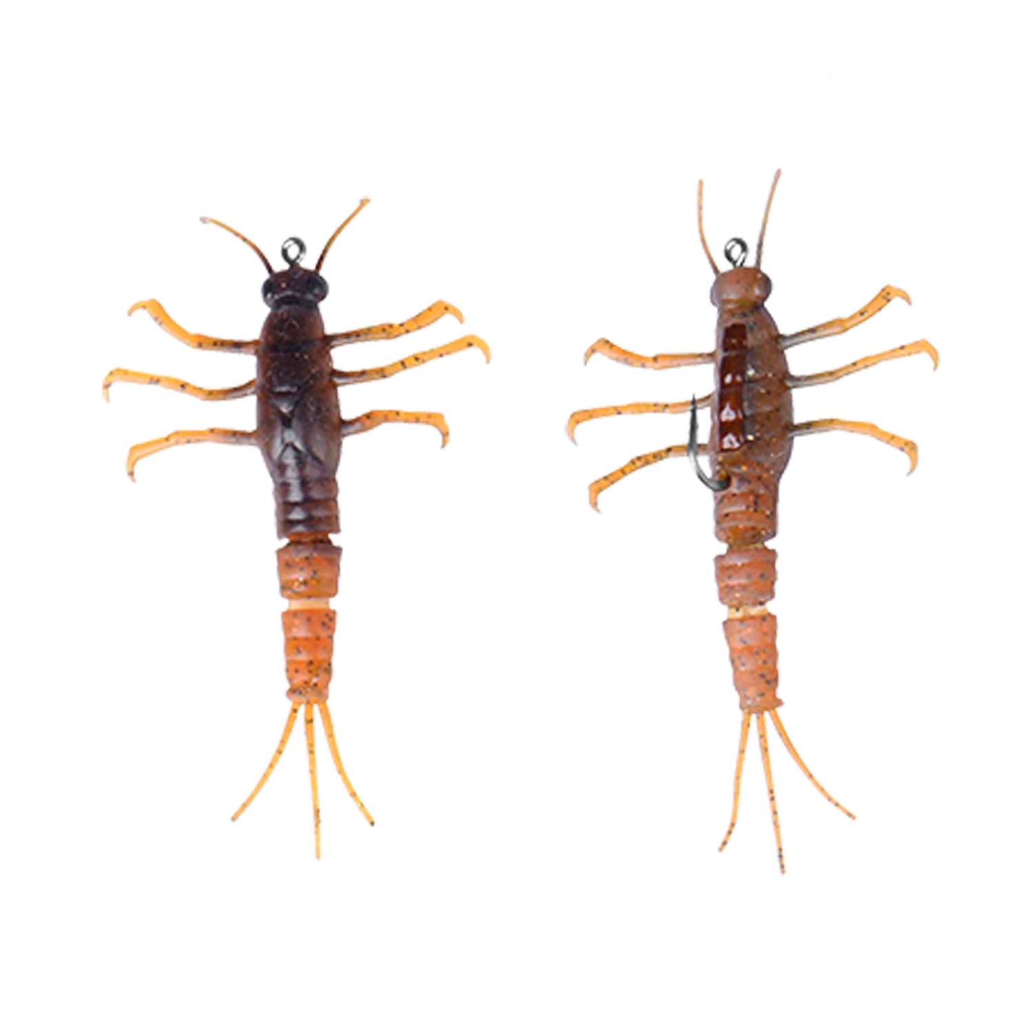 Savage Gear 3D TPE Mayfly Nymph - Creaturebait 5cm - 2,5g - Brown - 1Stück