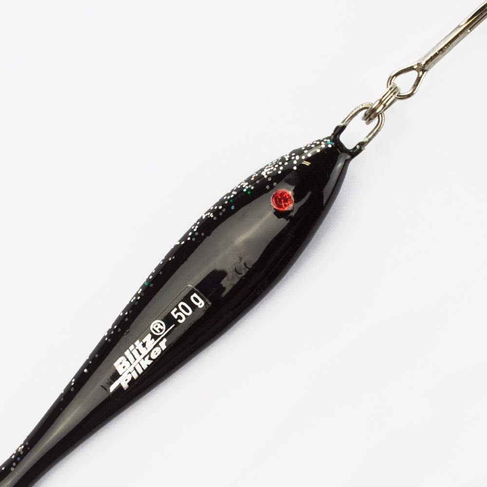 Blitz Pilker Pilker Kiel (Kieler Blitz) 15 50g, - schwarz/silberglimmer ...