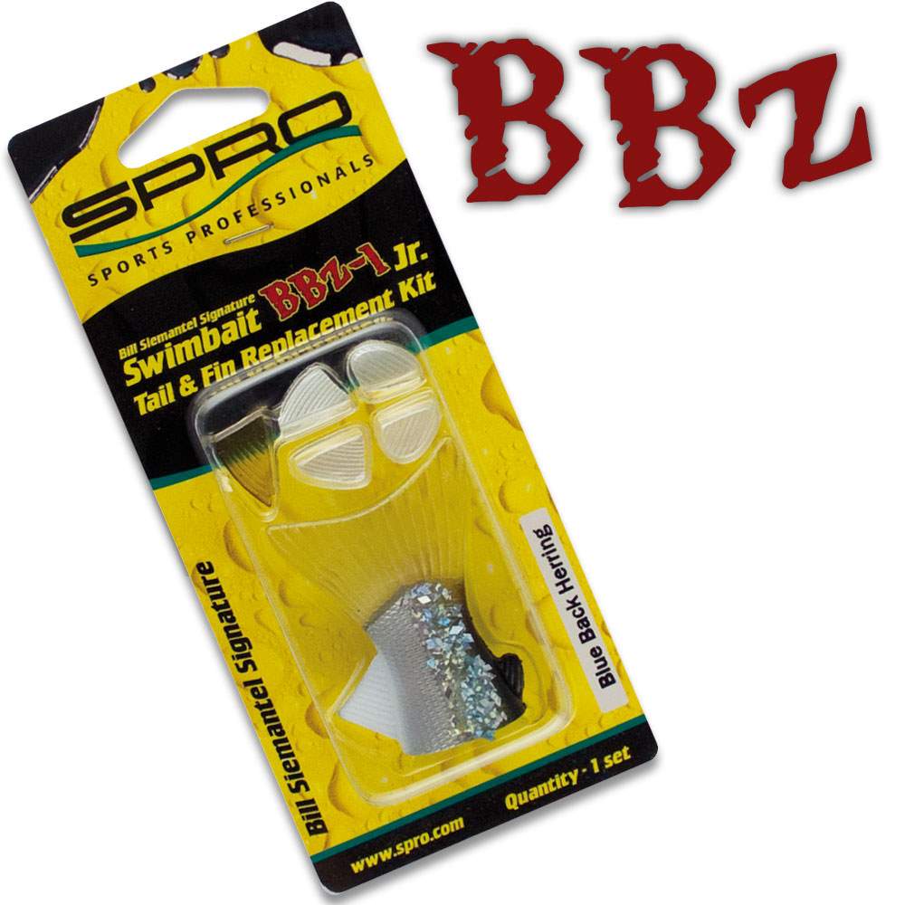 SPRO BBZ-1 Swimbait Fins & Tail replacements Set 18 BH, - 18cm - Black ...