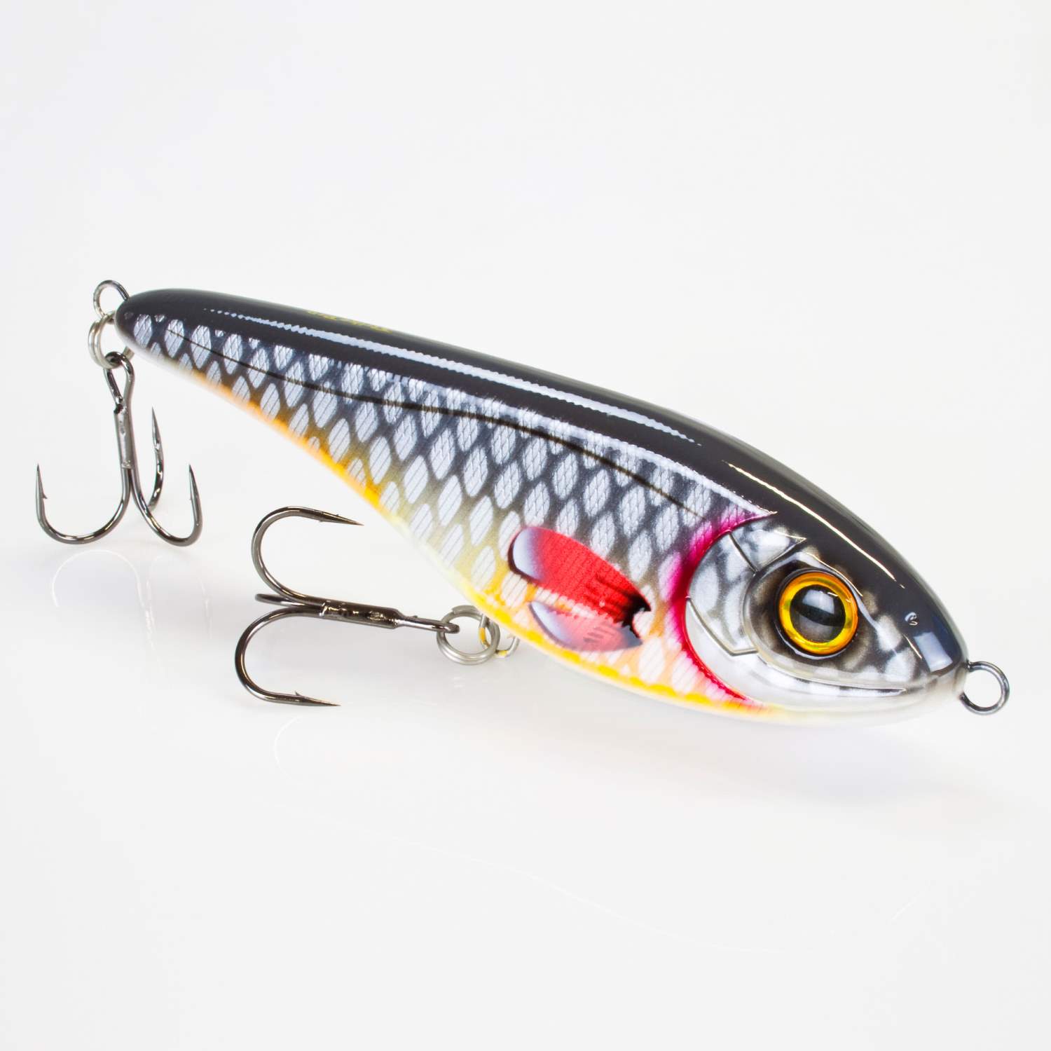 Strike Pro Jerkbait Buster Jerk 15cm slow sinking C649F Gray Roach 15cm ...