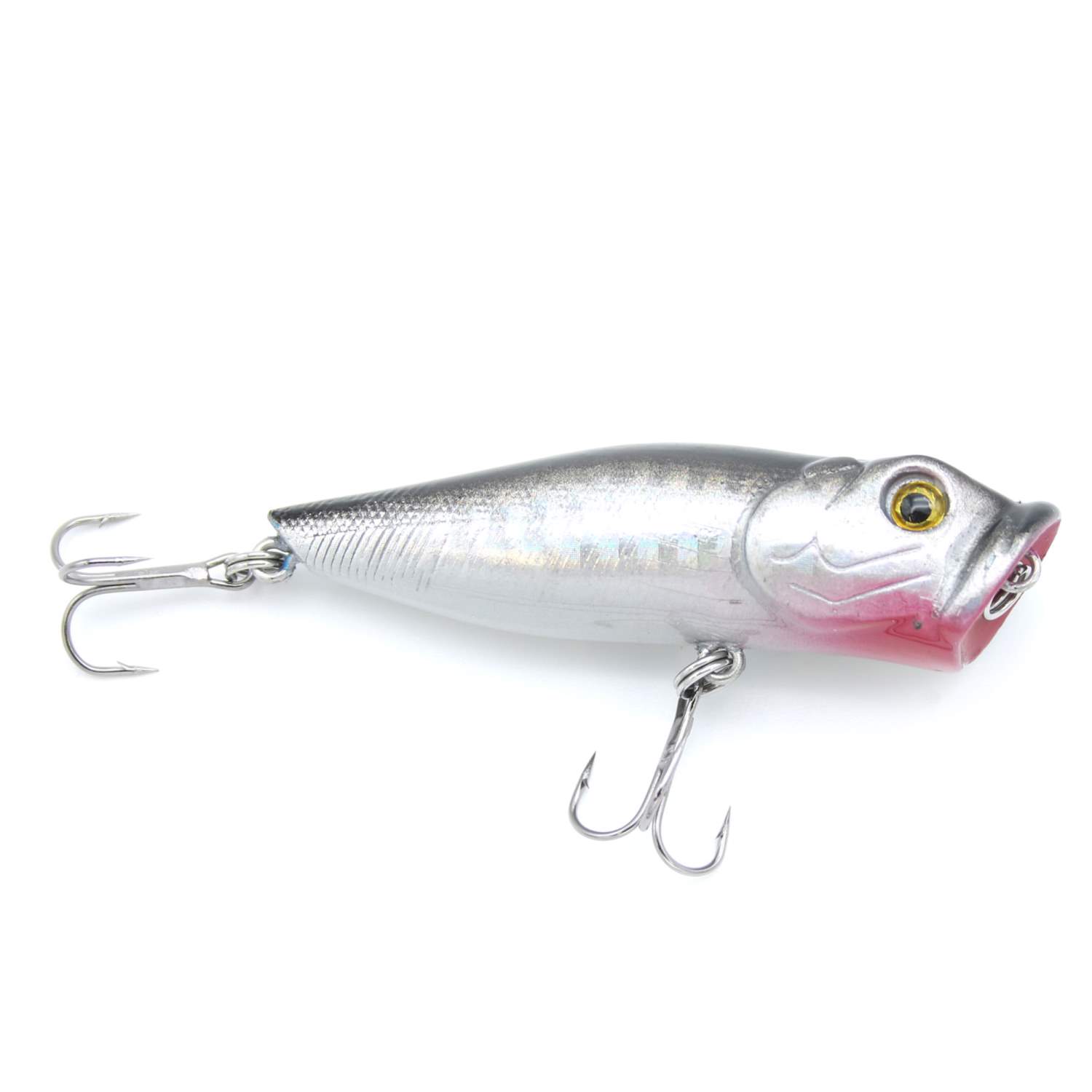 Viper Pro Plopper Popper 6,5cm Silver Flash Minnow Topwater Popper 6 ...
