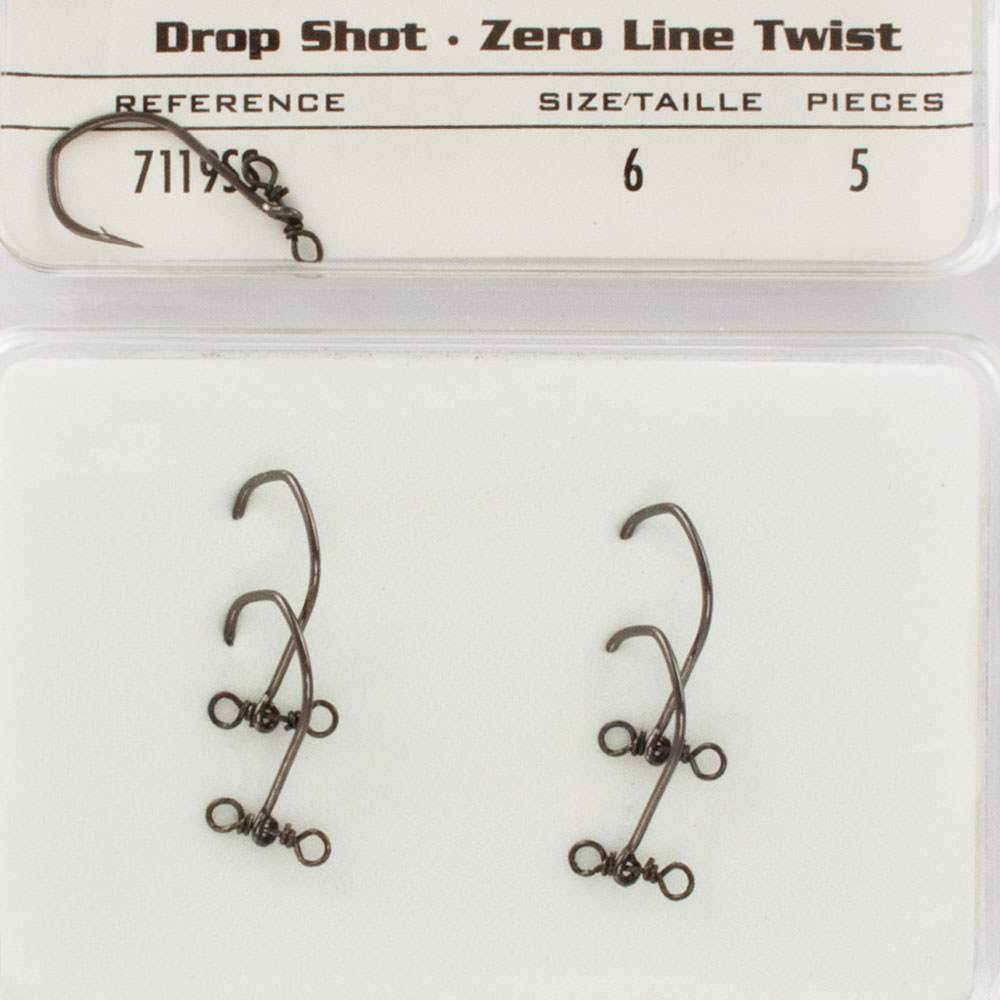 VMC 7119SS Spinshot Drop Shot Hook 6 black nickel - Gr.6 - 5Stück