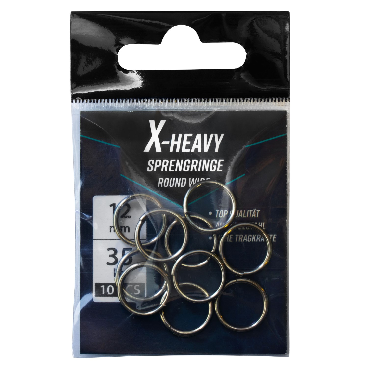 X-Heavy Sprengring Edelstahl Spaltring Rund - 12mm - 35kg - 15Stück
