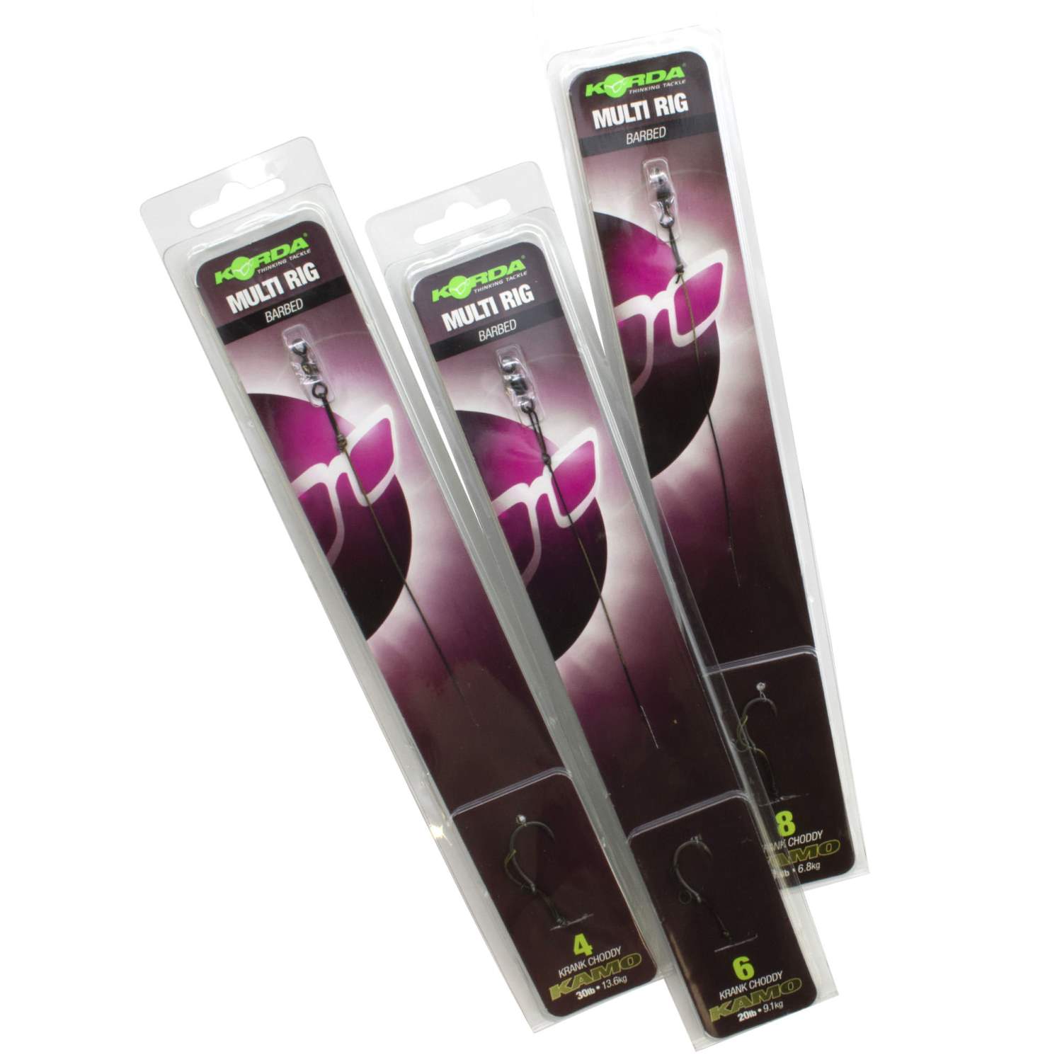 Korda Multi Rig - Boilie Rig Size 4 - Kamo 30lb