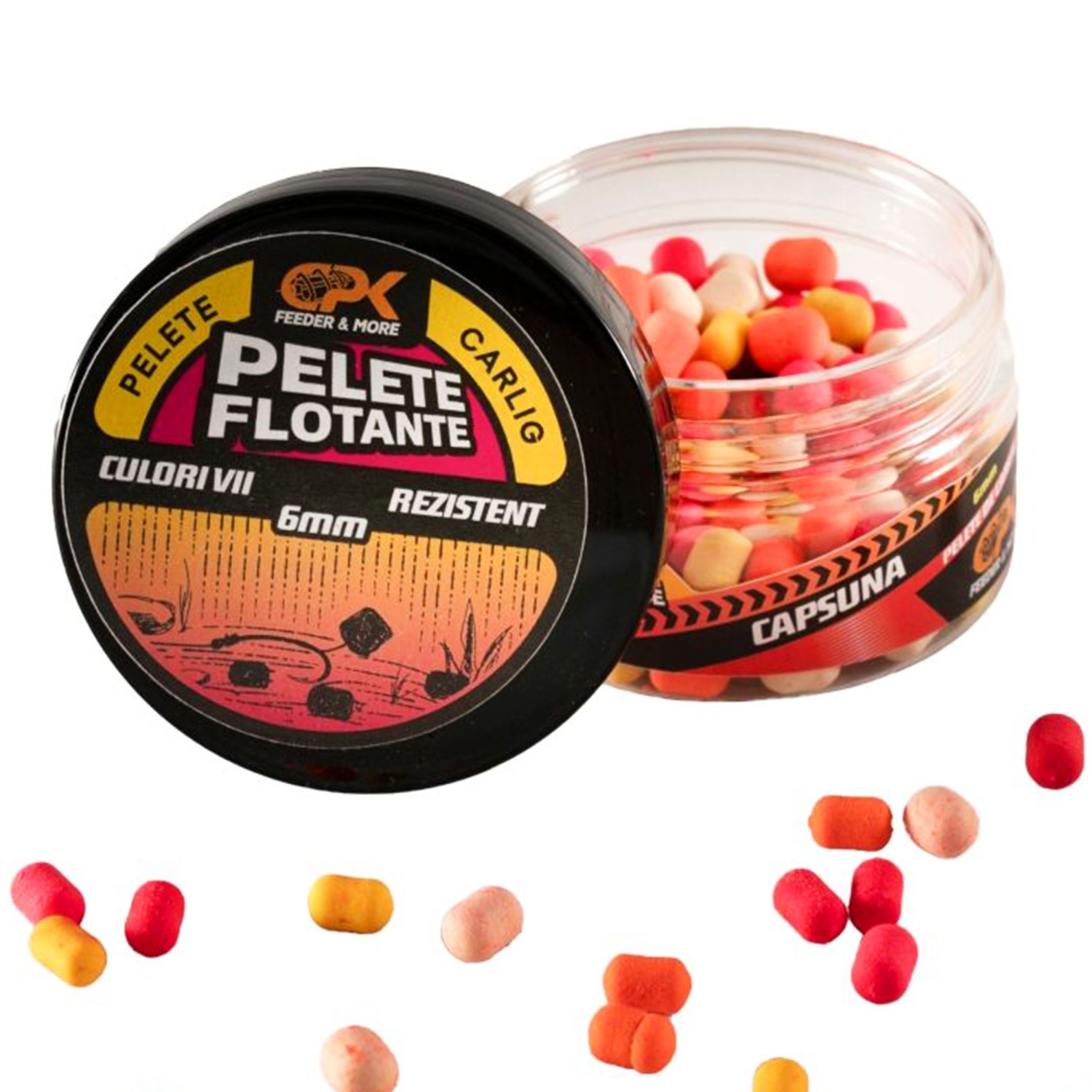 CPK Floating Feeder Pellet Hookbaits 6mm - Strawberry Krill