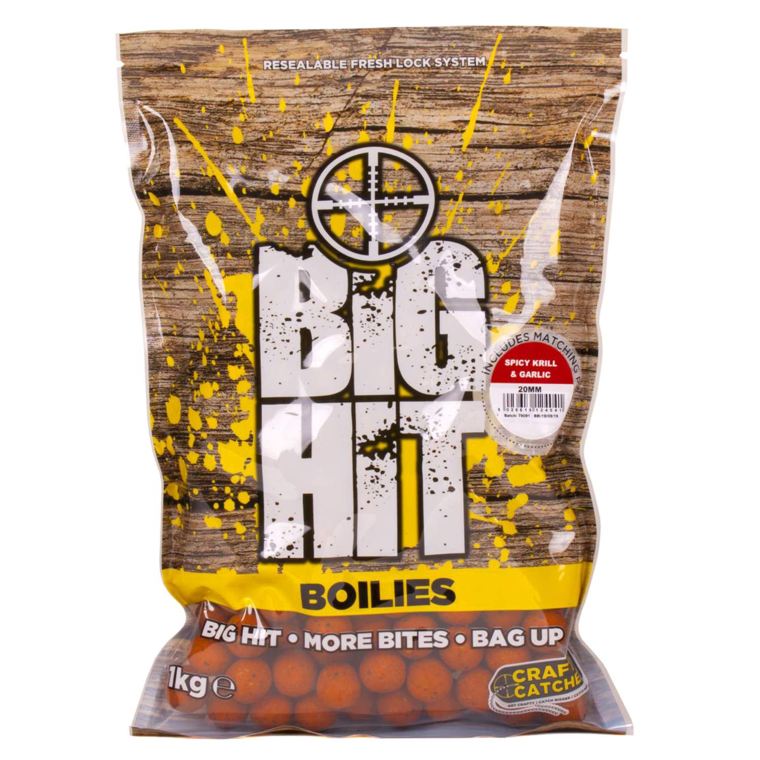 Crafty Catcher Big Hit Boilies incl. Matching Pop-Ups Boilie 20mm ...