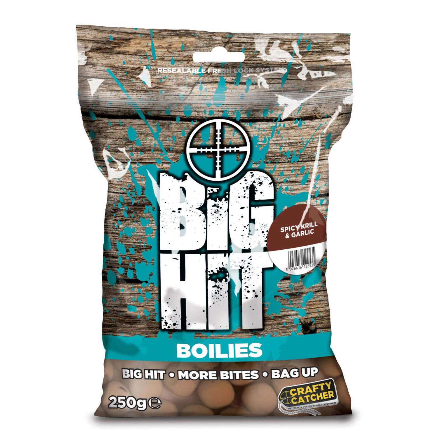 Crafty Catcher Big Hit Boilies 15mm - Spicy Krill & Garlic - 250g