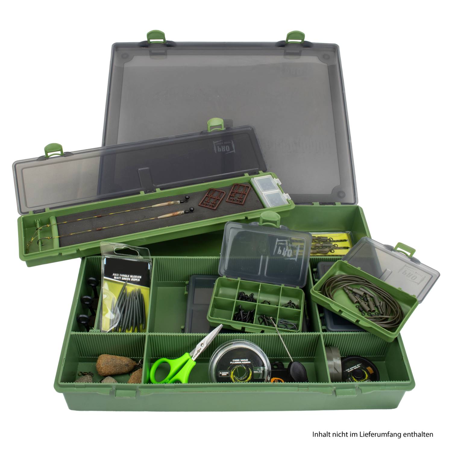 Pro Tackle Carp Rig Box Set 36,5 x 30 x 5,5 cm -schwarz/grün - 1Stück