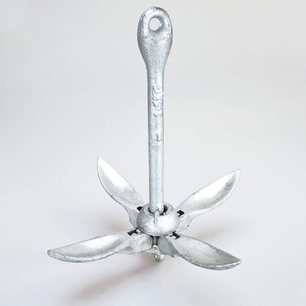 Waterside Klappbarer Draggen Anker (Bootsanker, Belly Boat Anker)