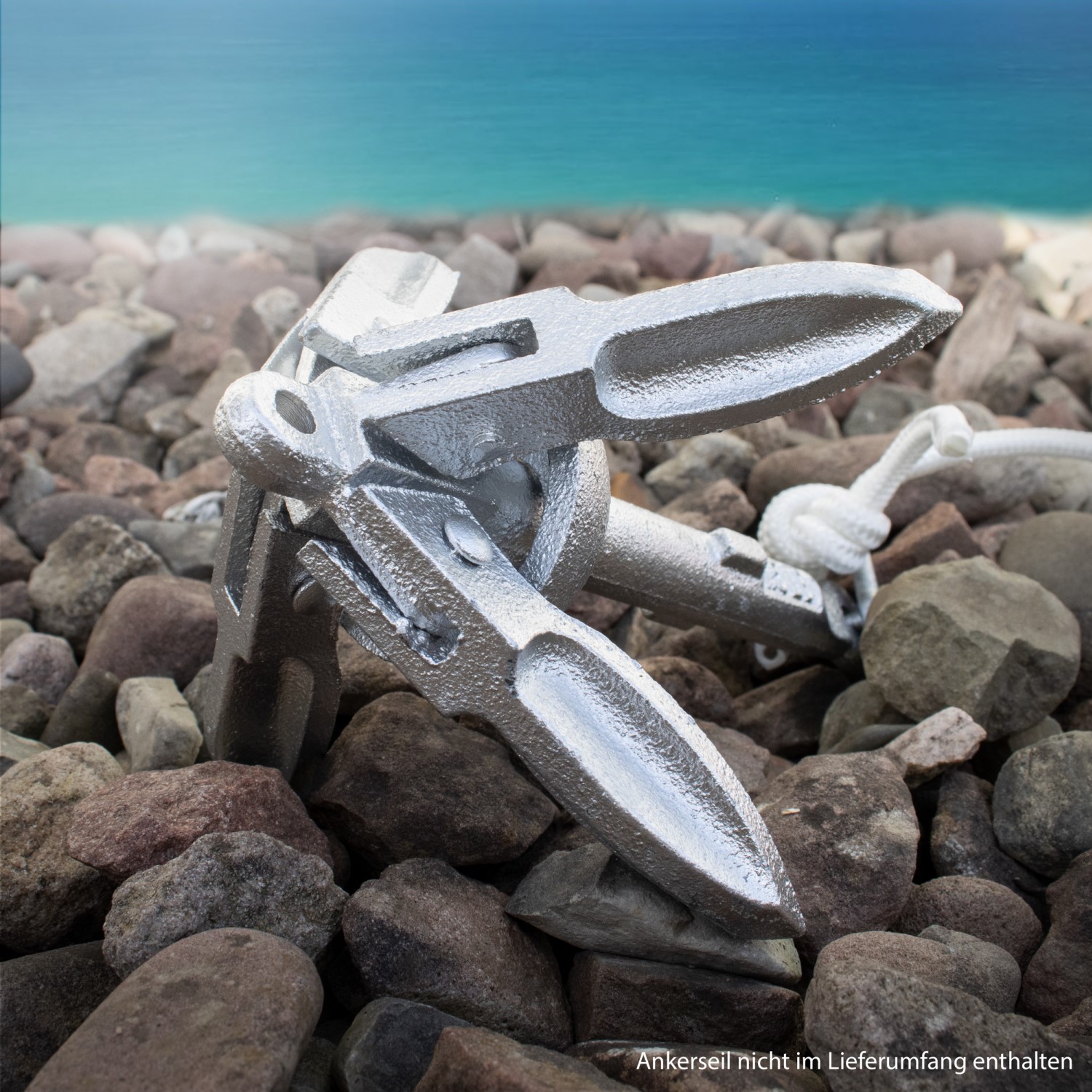 Waterside Klappbarer Draggen Anker (Bootsanker, Belly Boat Anker) 700g