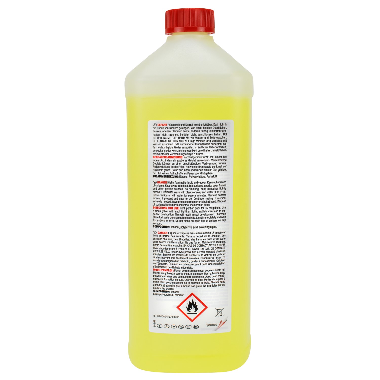 Pyrogel Brennpaste 1 Liter Flasche