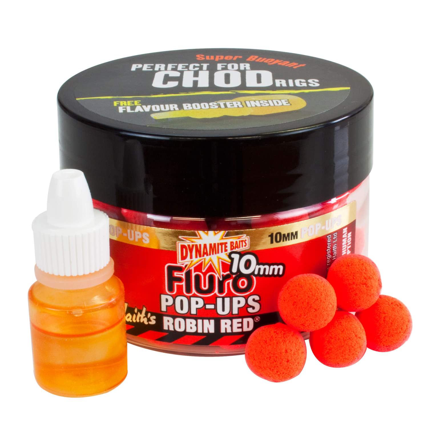 Dynamite Baits Robin Red Fluro Pop- Up Boilies 10mm + Booster Robin Red ...