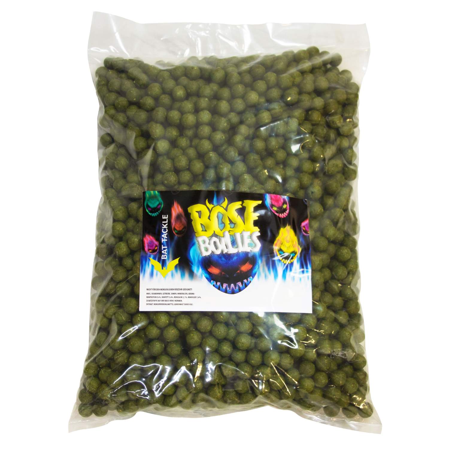 BAT-Tackle Böse Boilies Boilie, 10kg - 18mm - Toasted Almond - brown/green