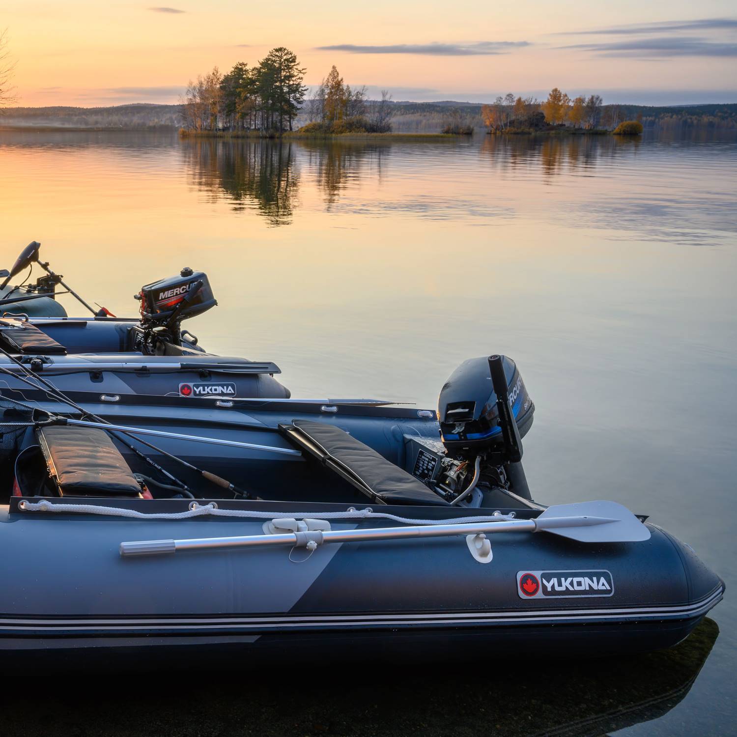 YUKONA 380 Inflatable Boat 3,80m - TK740kg - Grey + Dark grey