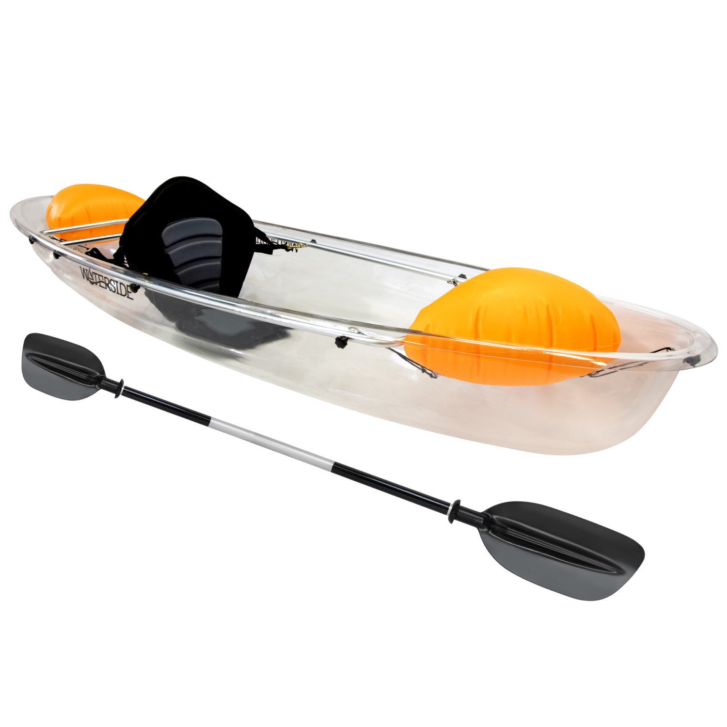 Waterside Kanu transparent 2,45m inkl. deluxe seat, 220cm paddle, 2 x ...