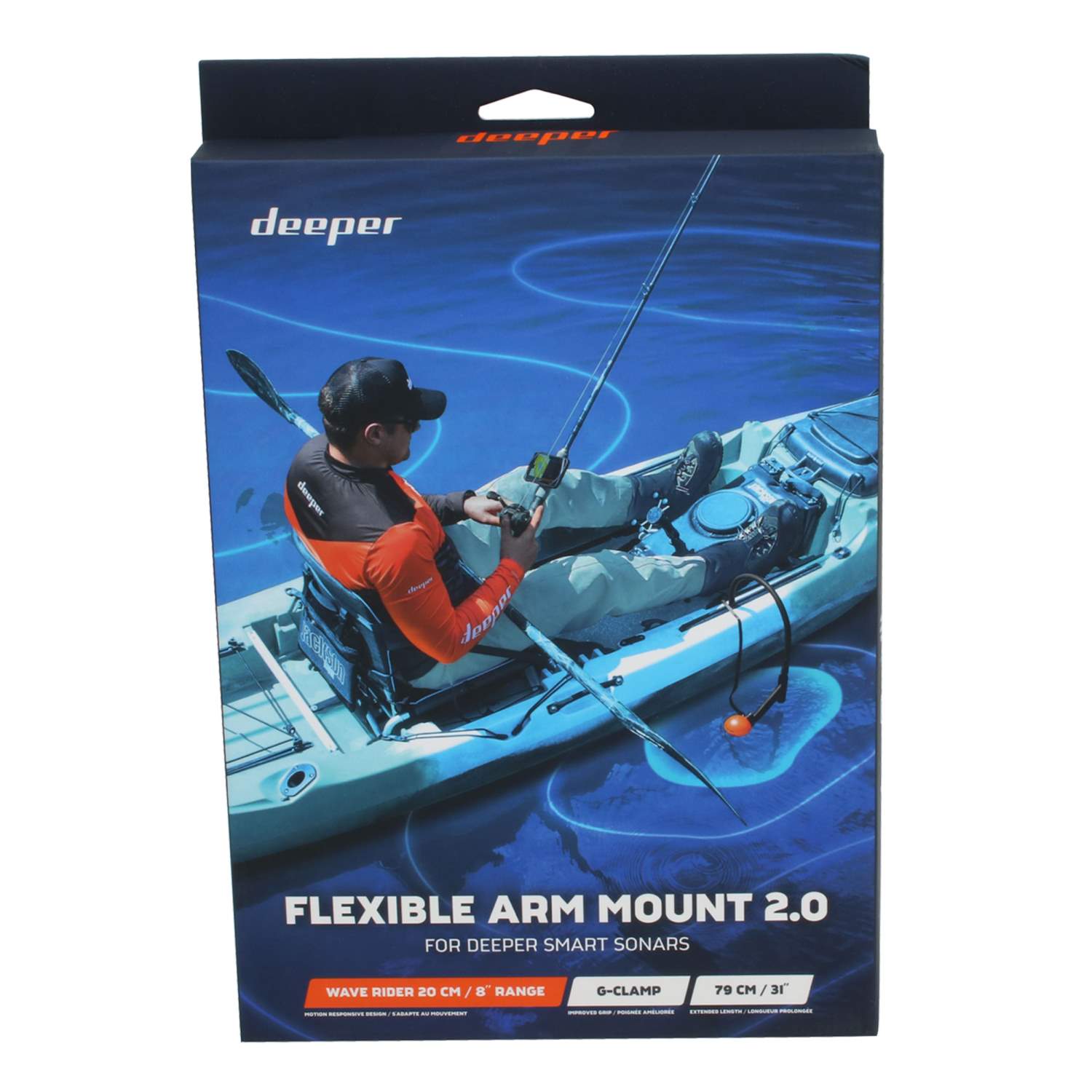 Deeper Flexible Arm Mount 2.0 für Deeper Smart Sonar Geberstange Deeper ...