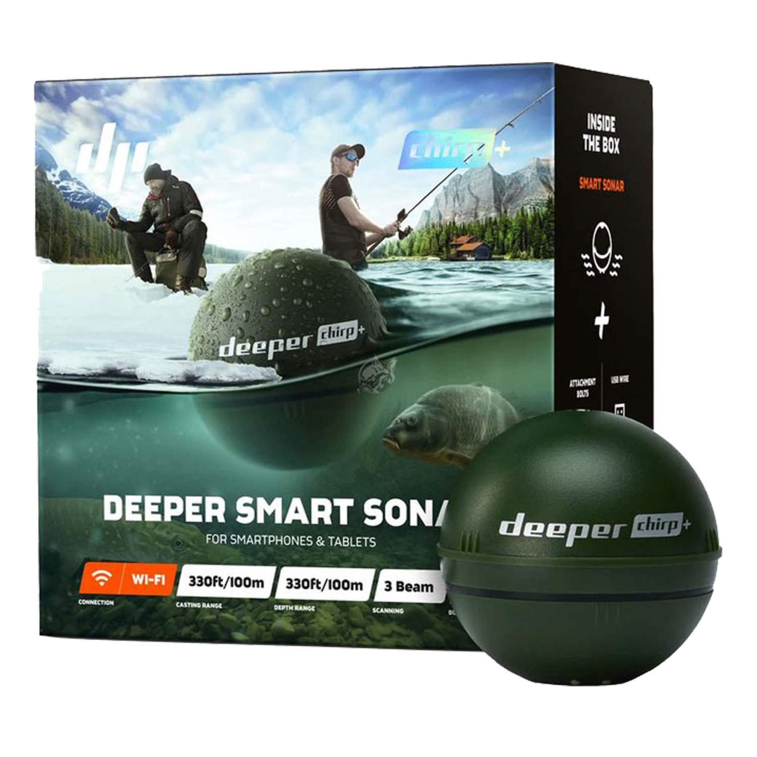 Deeper CHIRP+ - Smart Sonar mit CHIRP, WIFI + GPS, für iOS & Android ...