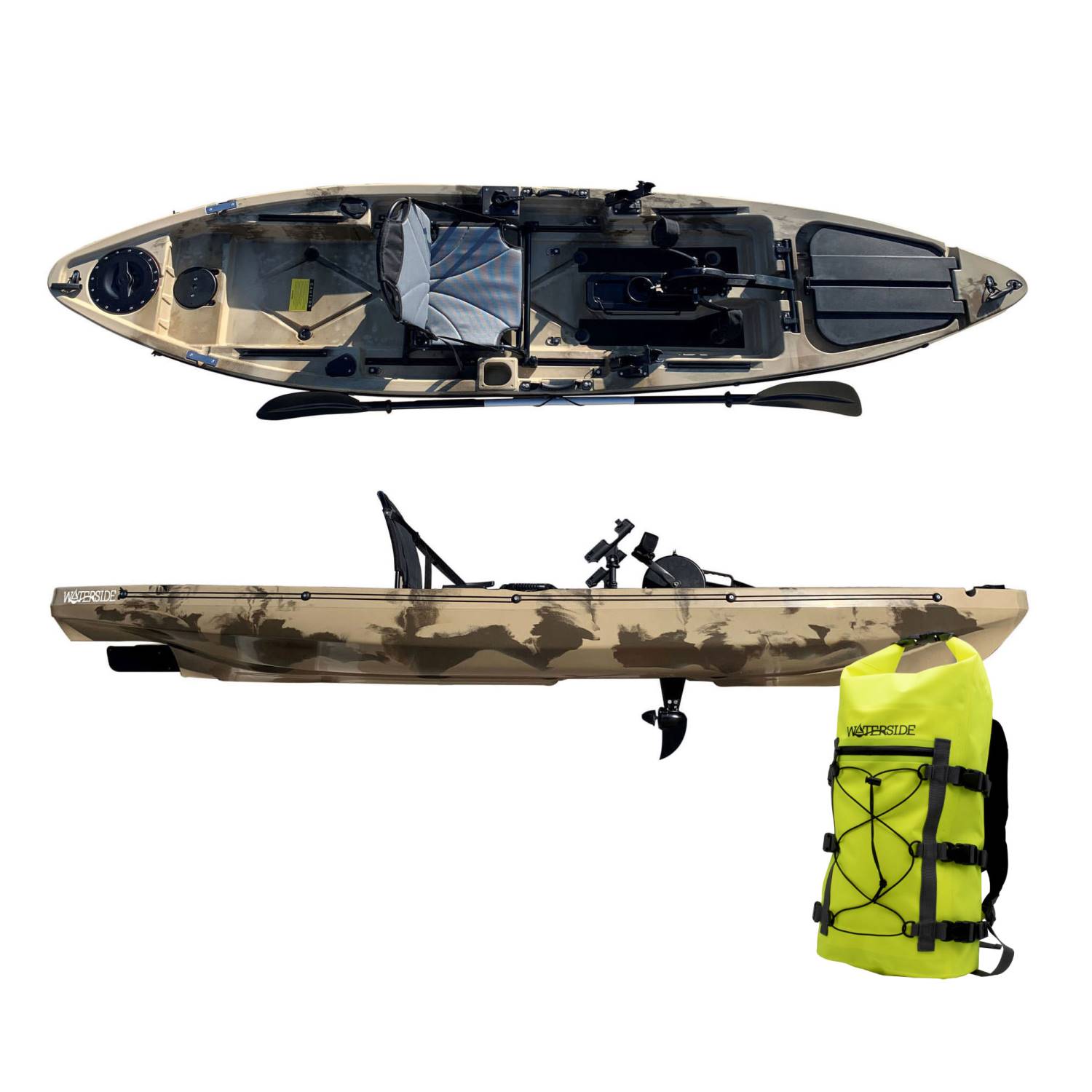 Angel Pedal Kajak Catch 3.65 Fishing Kanu Angelboot Boat Paddelboot Sit ...